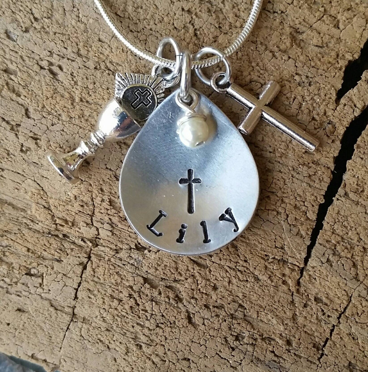 First Communion Gift. First Communion Necklace. Keepsake Necklace With ...