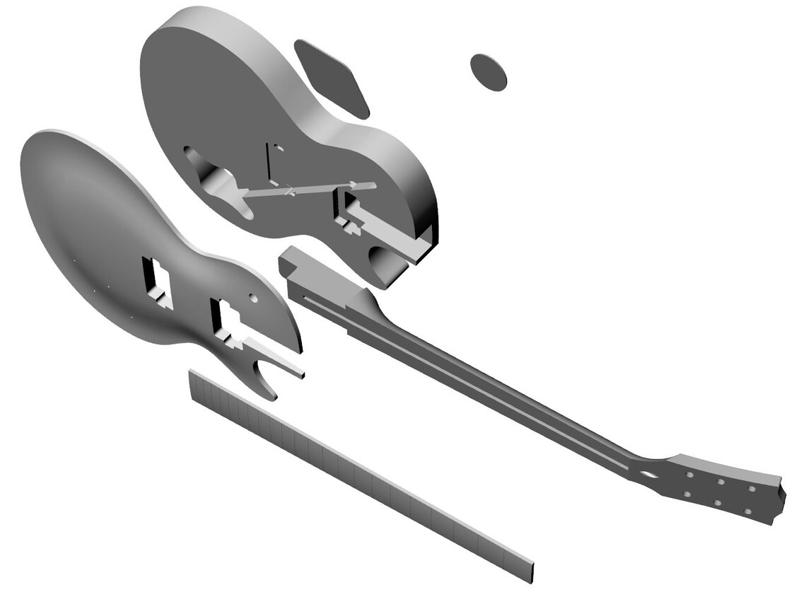 CNC File to Build Your Own Guitar Replica '59 LP - Etsy