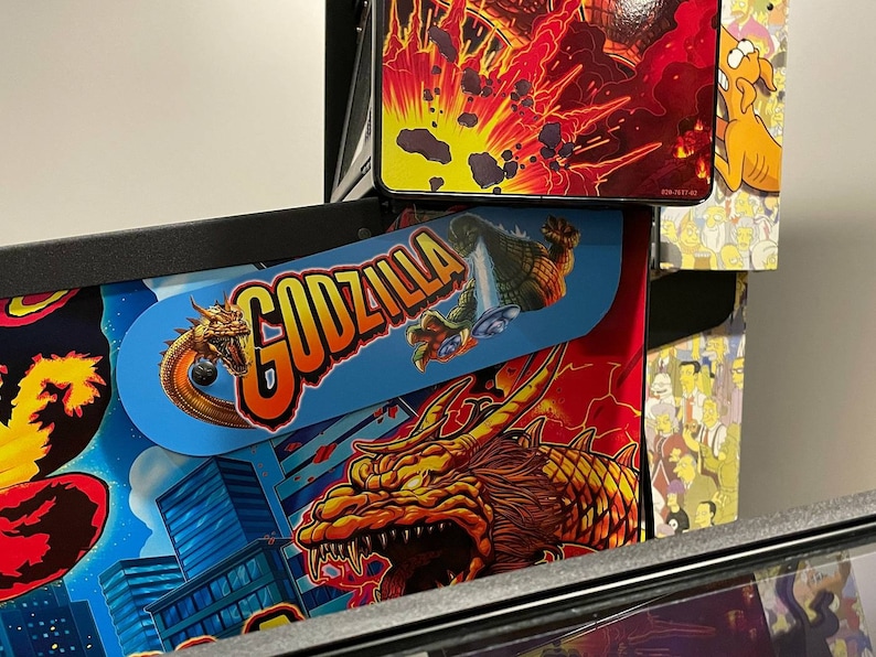 Magnetic Hinge Artwork for Stern Godzilla Pinball - Etsy