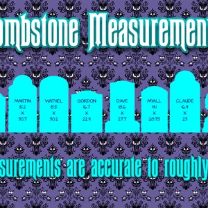 Haunted Mansion Tombstones All 14 High Detail Photo Realistic ...