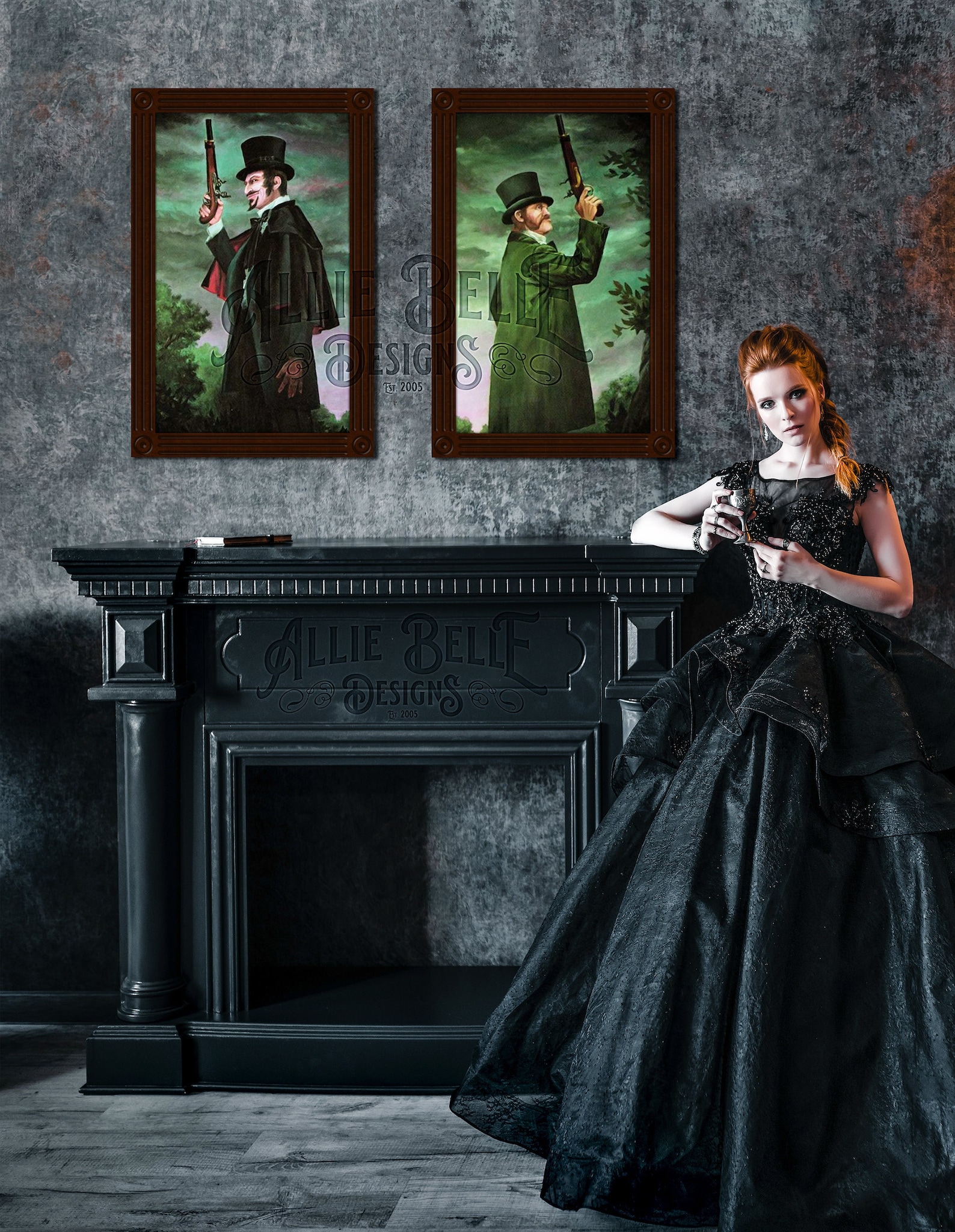 Haunted Mansion Dueling Ghosts Portraits Wall Clings Set of 2 - Etsy