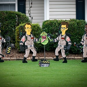 Ghostbusters Halloween Yard Decoration Set: Waterproof PVC, Slimer ...