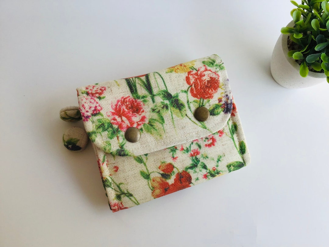 Flowers Wallet, Small Wallet for Women, Roses Wallet, Floral Small ...