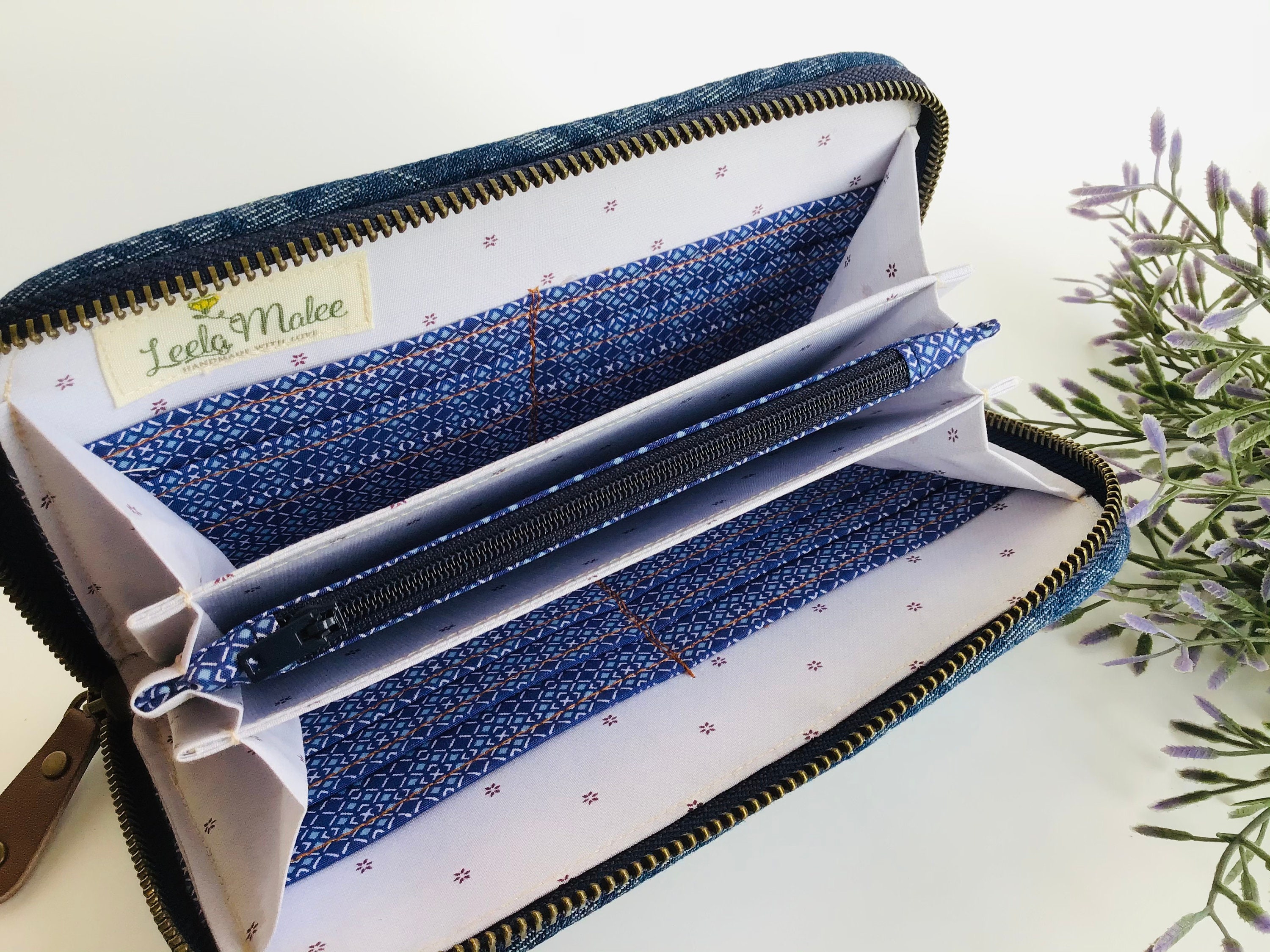 Denim Wallet, Fabric Wallet Handmade, Women's Wallet, Gifts for Her - Etsy