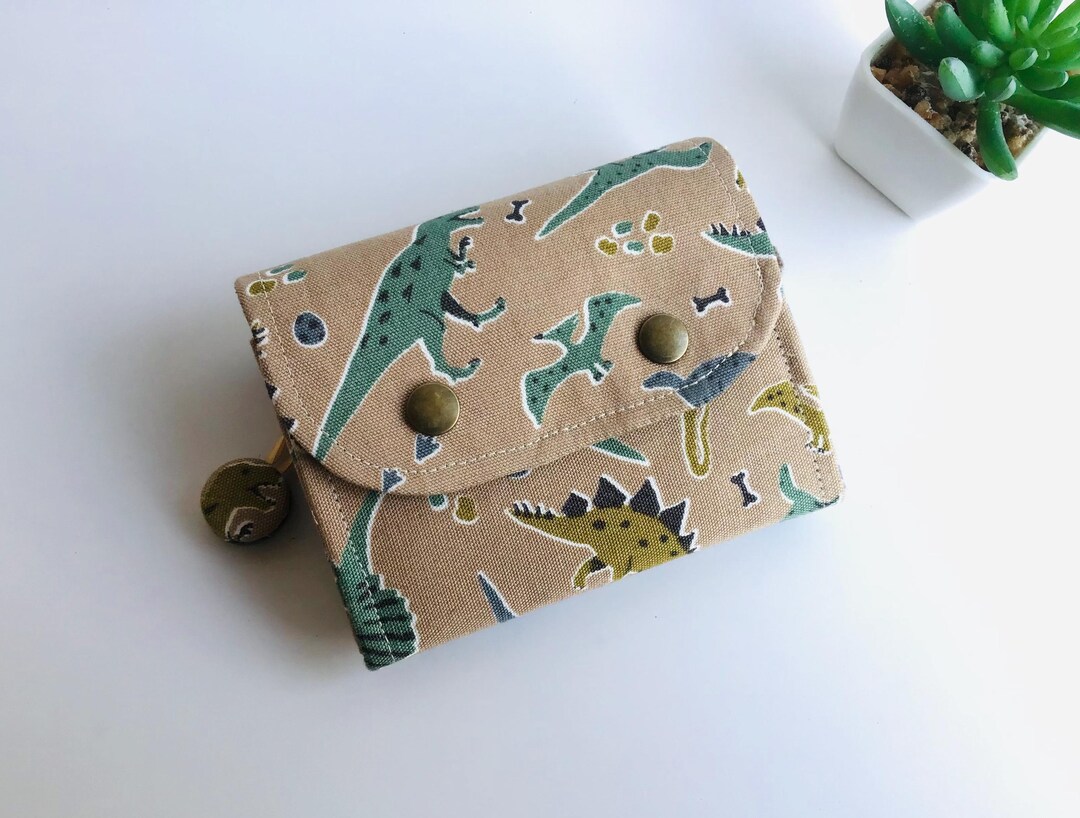 Dinosaurs Wallet, Dino Wallet, Small Wallet Women, Fabric Handmade ...