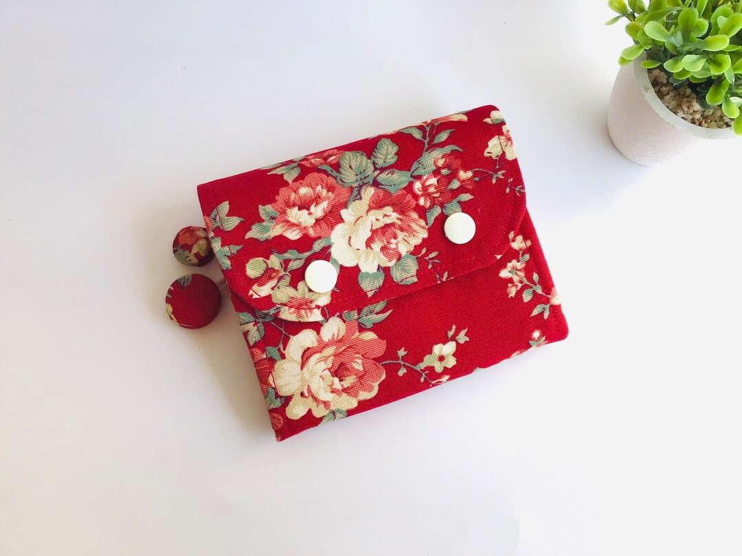 Red Roses Wallet, Red Small Wallet, Small Wallet for Women, Roses Small ...