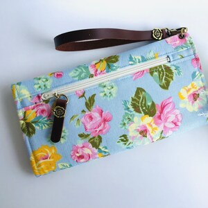 Blue Envelope Clutch Wallet, Women Clutch Wallet, Handmade Fabric ...