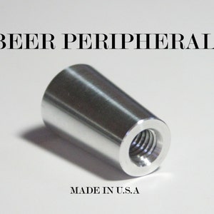 10 PACK Tapered Beer Tap Ferrule Chrome Aluminum 3/8"-16 Through Hole ...