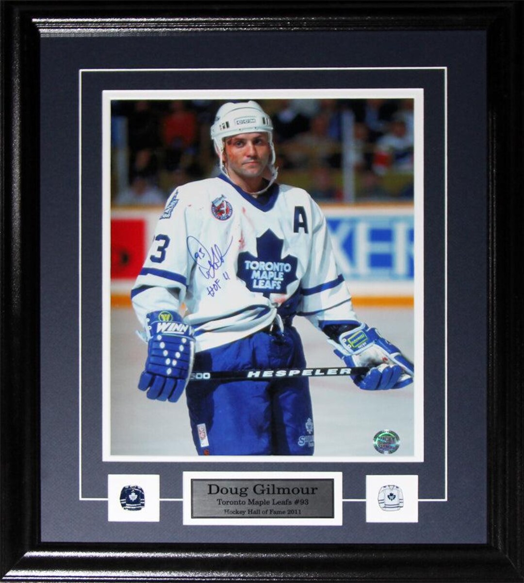 Doug Gilmour Toronto Maple Leafs Signed Bloody 11x14 Hockey Collector ...