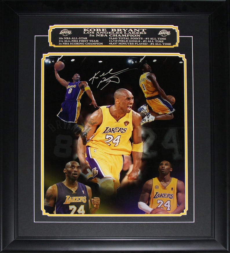 Kobe Bryant Los Angeles Lakers Facsimile Reprint Autograph 16x20 ...