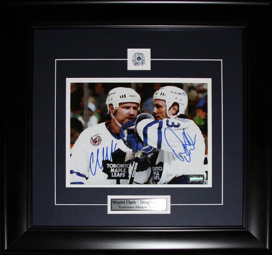 Doug Gilmour & Wendel Clark Toronto Maple Leafs Signed 8x10 Hockey ...
