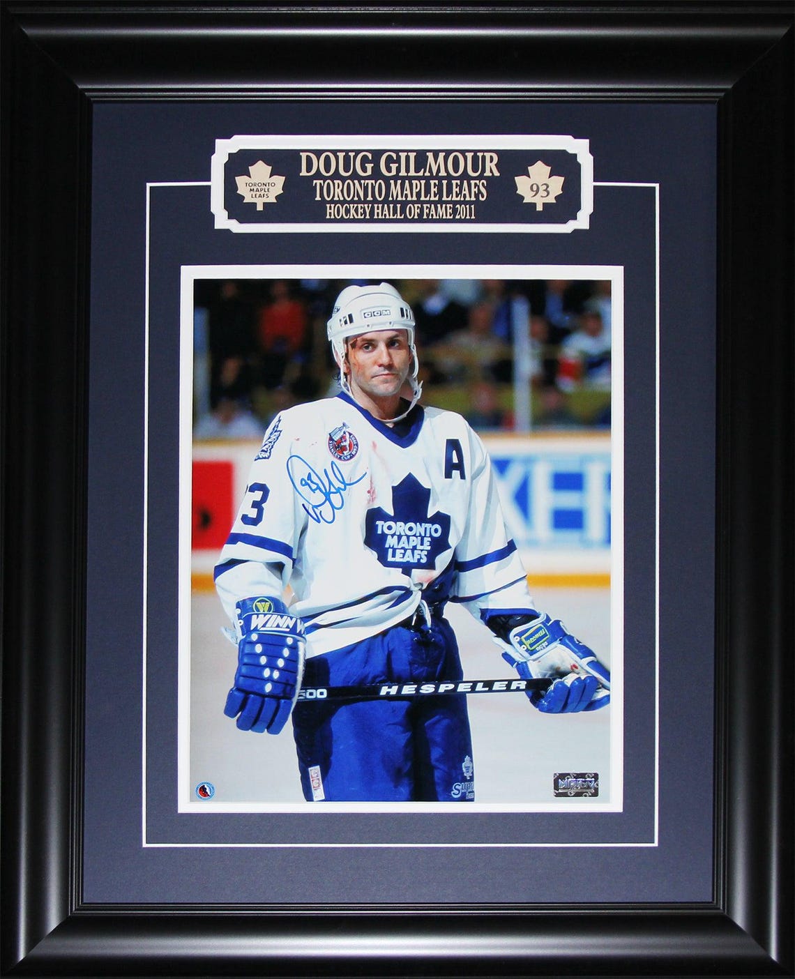 Doug Gilmour Toronto Maple Leafs Signed 11x14 Bloody Etched Matting ...