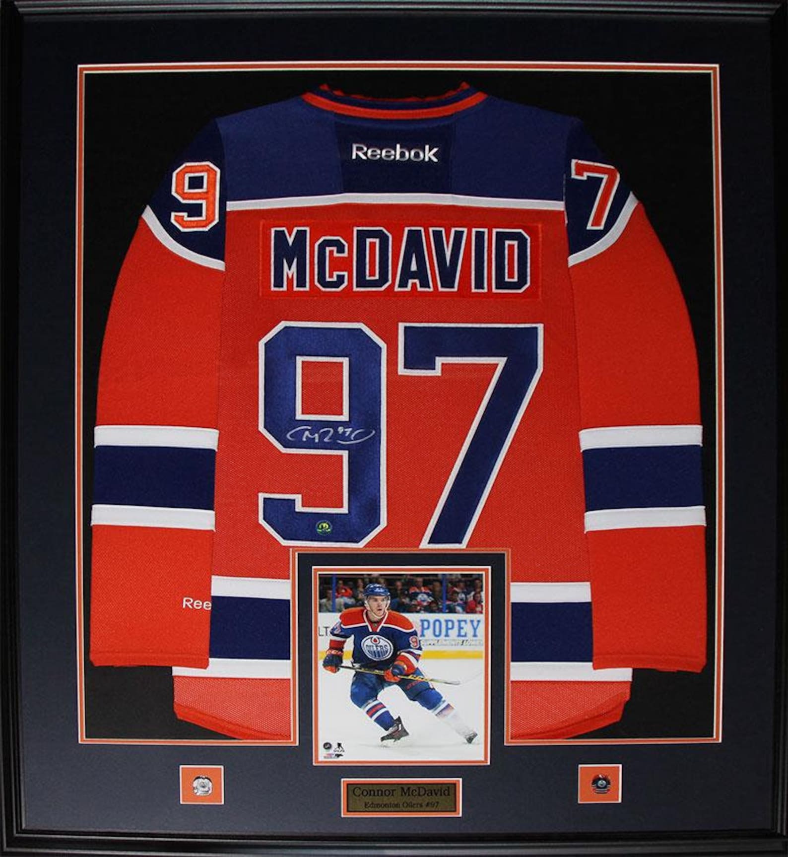 Connor Mcdavid Edmonton Oilers Signed Jersey Hockey Collector Frame ...
