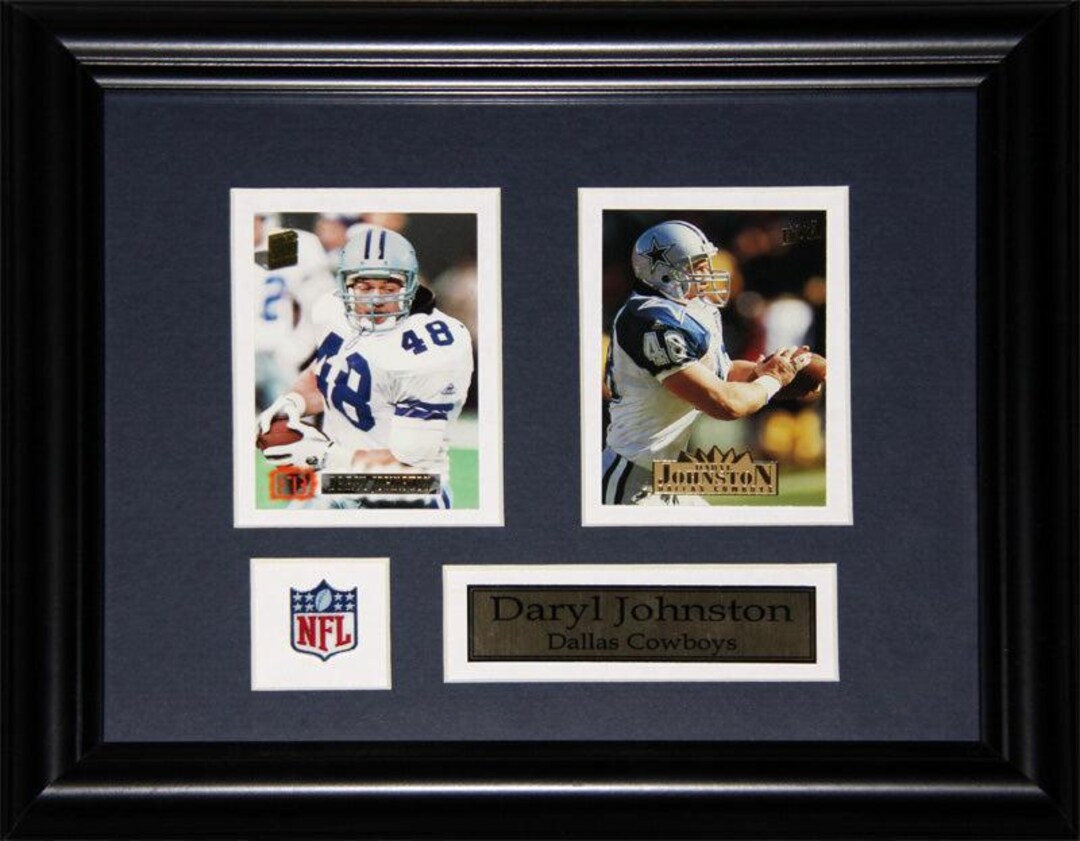Daryl Johnston Dallas Cowboys 2 Card Football Memorabilia Collector ...