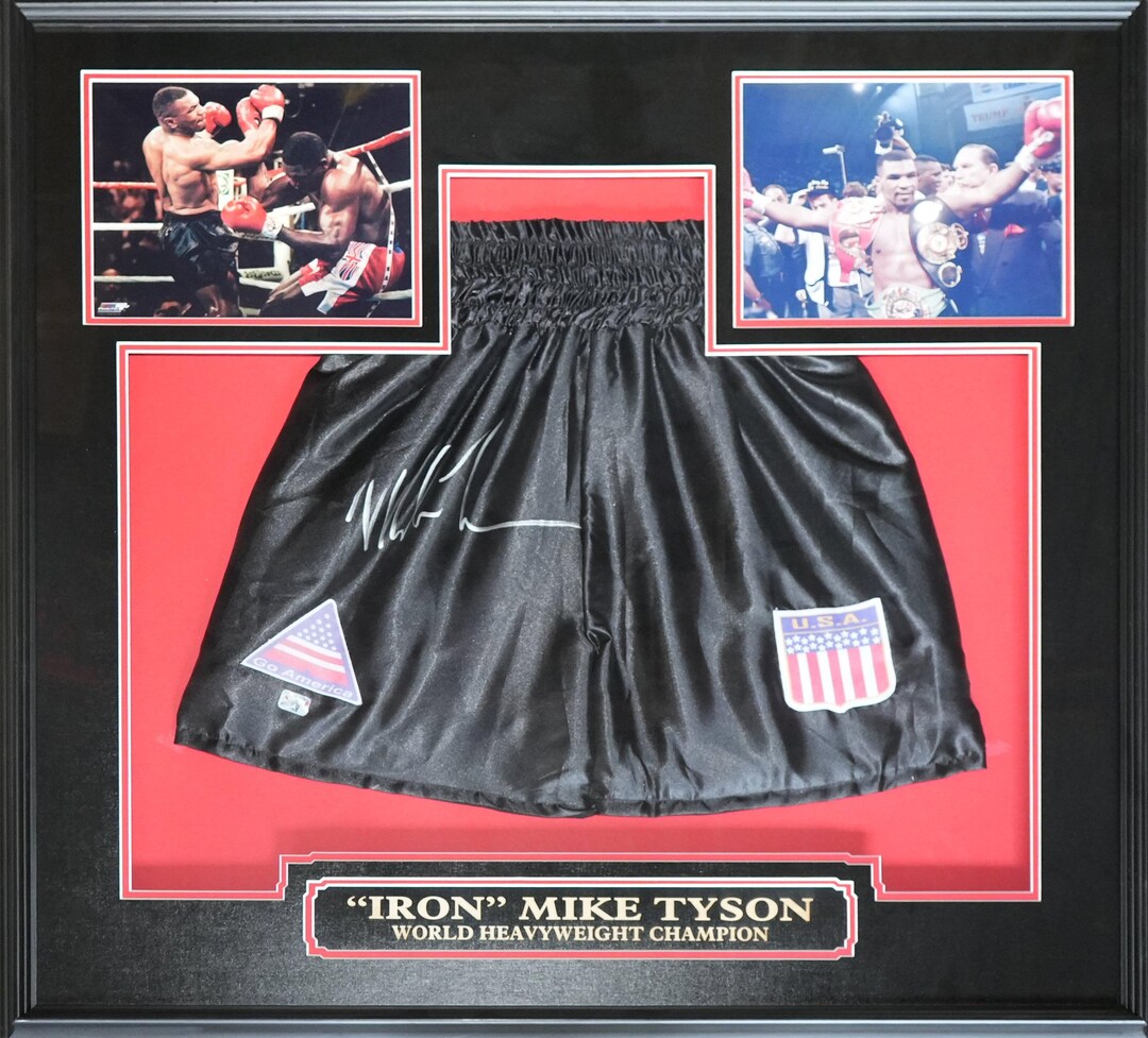 Mike Tyson Heavyweight Champion Signed Trunks Boxing Collector Frame - Etsy