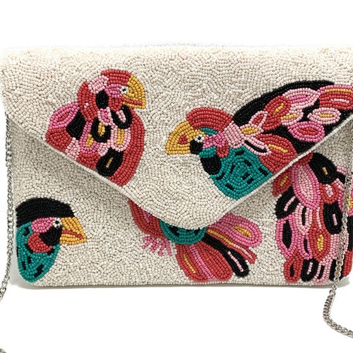 Paradise Birds Handbag Clutch Formal Beaded Purse - Etsy