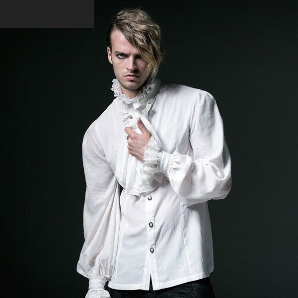 Mens Black Ruffle Tuxedo Shirt - Etsy