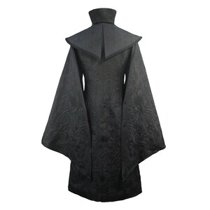 Coat With Cape High Collar Dramatic Black Coat Halloween - Etsy
