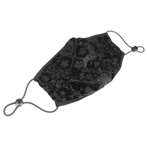 Face Mask Filter Pocket Printed Black Velvet Reusable - Etsy