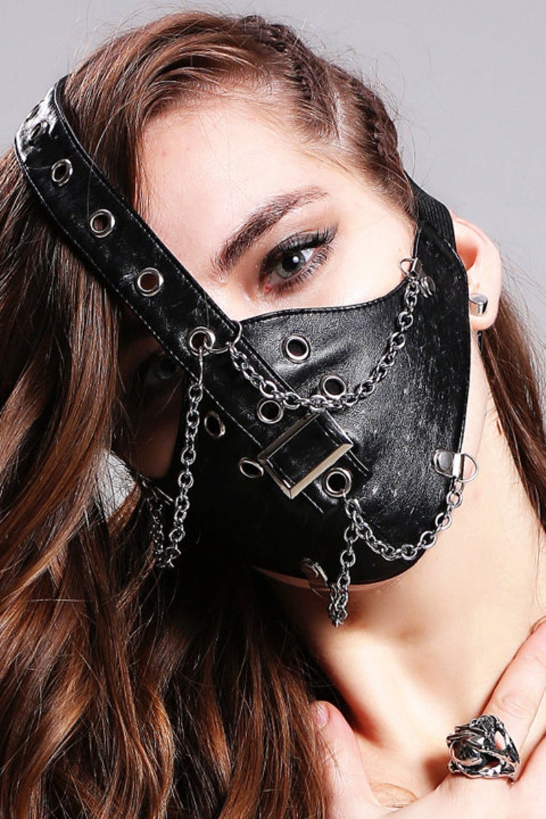 Verkoop Punk Face Mask Unisex Kostuum Unisex Vegan Etsy