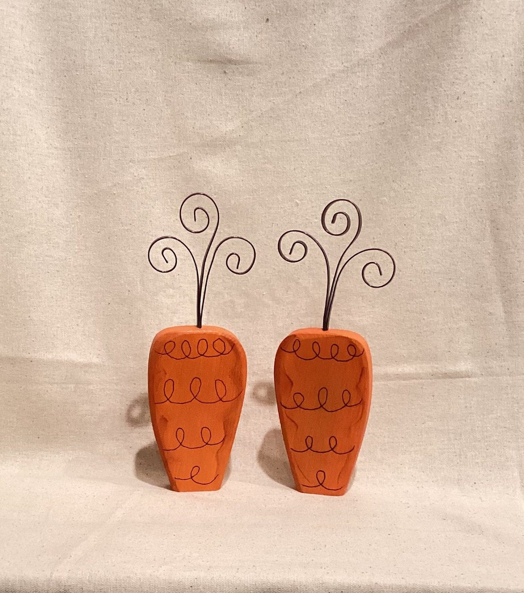 Curly Quirky Standing Spring Carrot Pair - Etsy