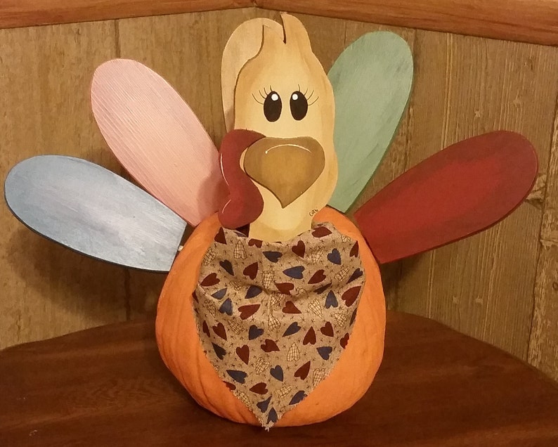 Wooden Turkey Kit for Pumpkin - Etsy