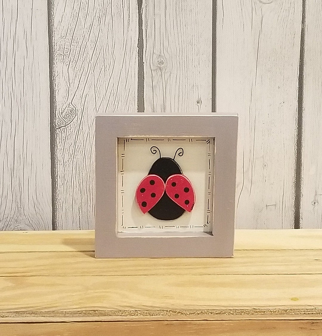 Sweet Summer Farmhouse Ladybug Standing Frame - Etsy