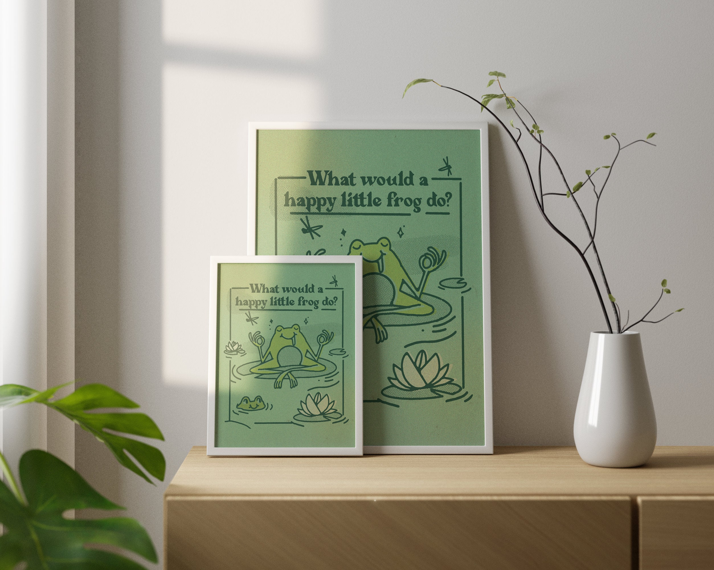 Happy Little Frog, Frog Art, Self Love, Digital Download, Inspirational ...