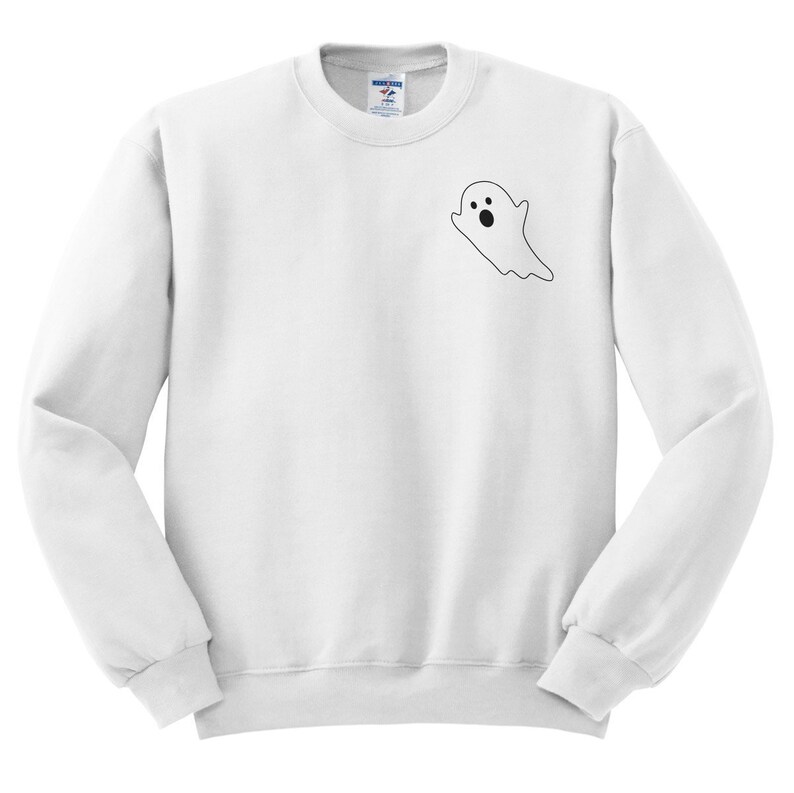 Ghost Sweatshirt Ghost Print Left Chest Ghost Shirt Ghost - Etsy