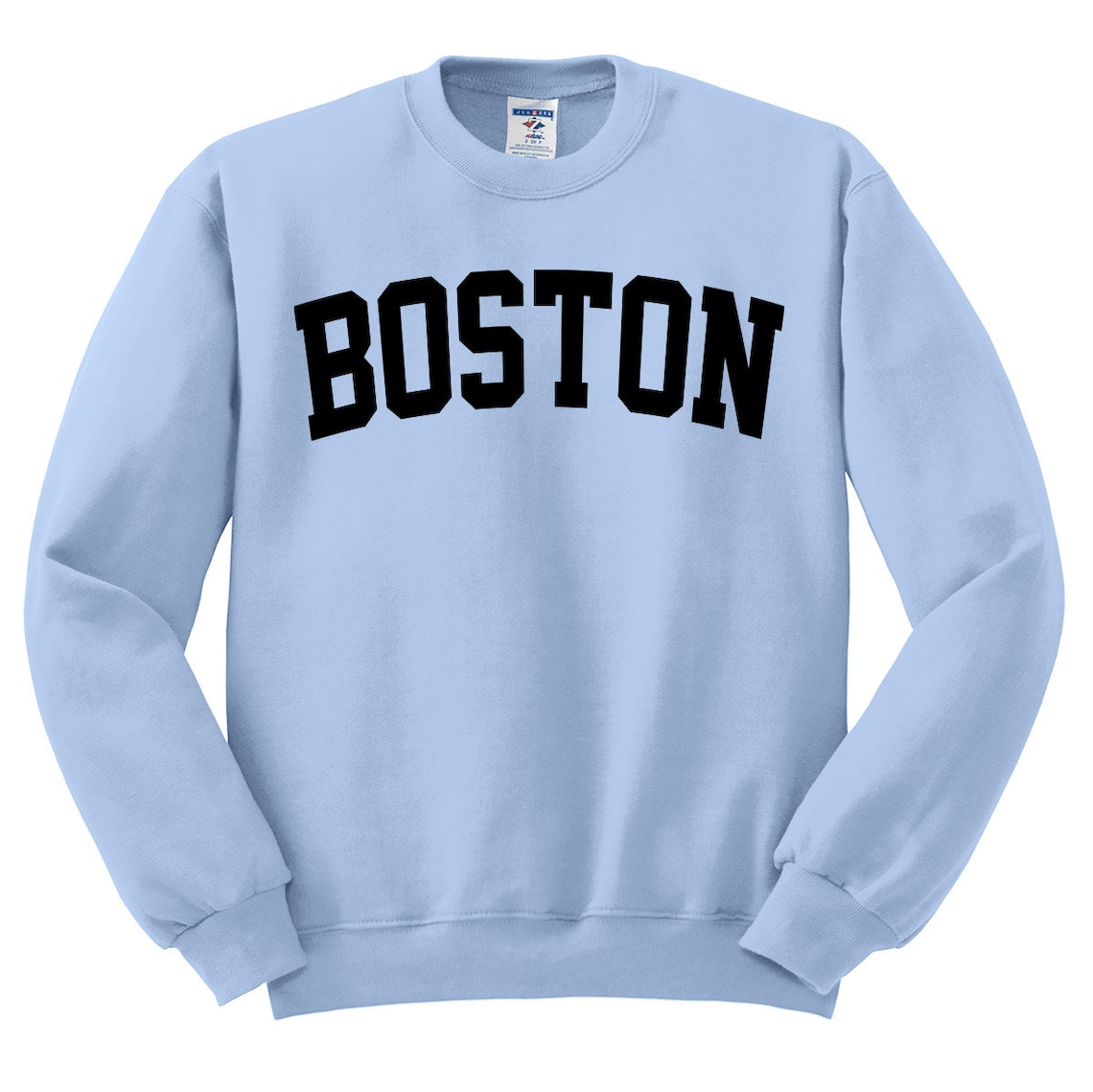 Boston Sweatshirt Collegiate Text Massachusetts Sweatshirt | Etsy