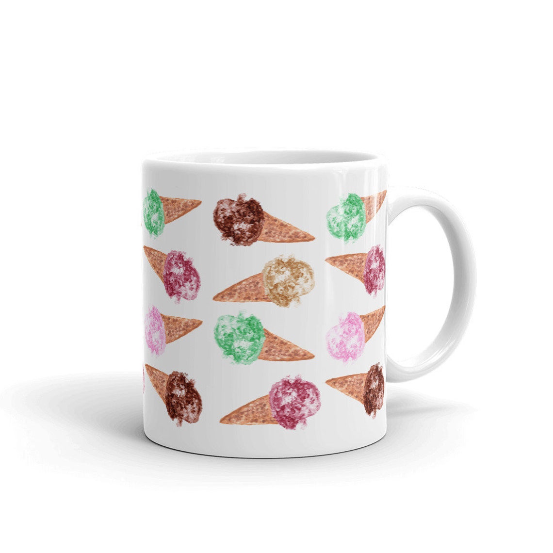 Ice Cream Pattern Mug Ice Cream Mug Dessert Mug Cute Mug - Etsy