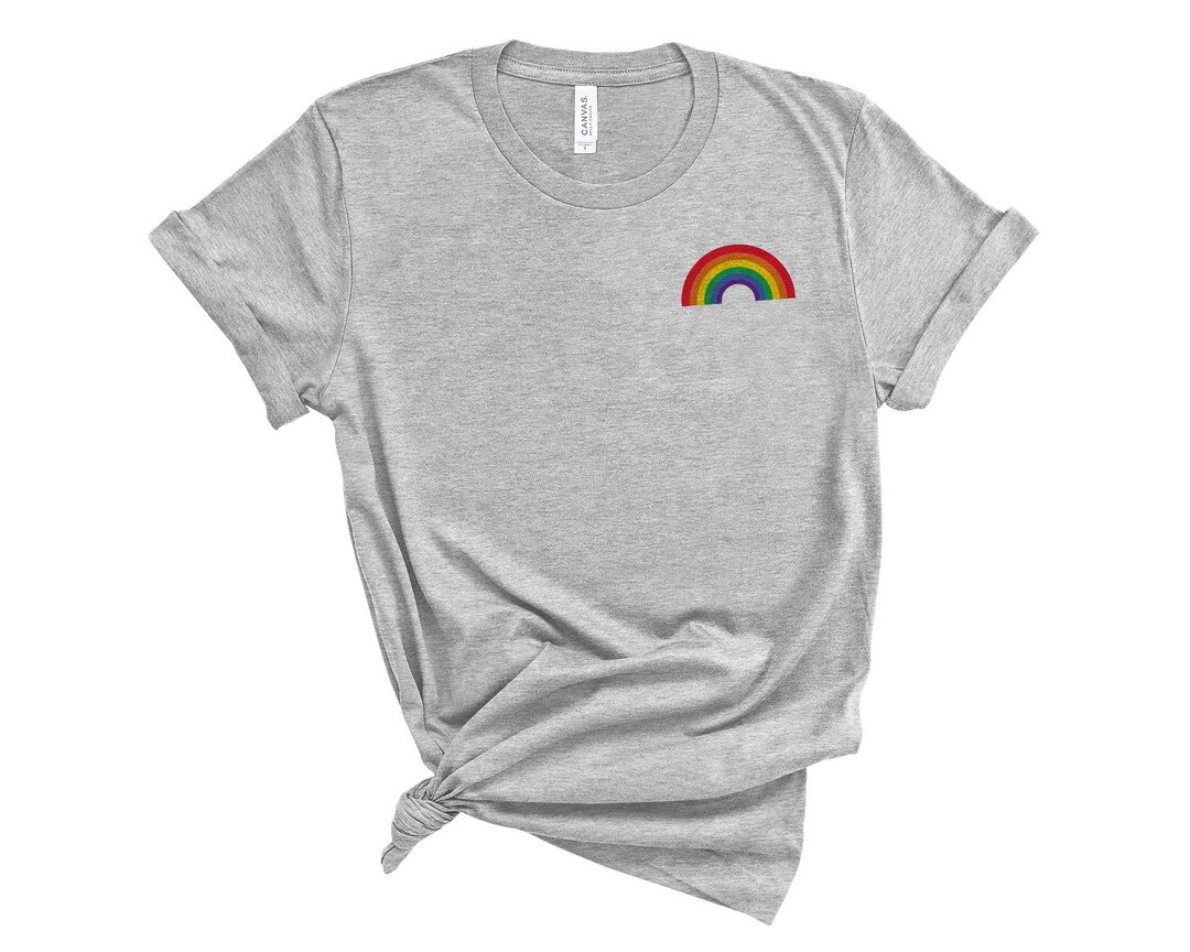 Rainbow Pocket Pride Shirt Gay Pride T Shirt 2023 Cute Rainbow Tee