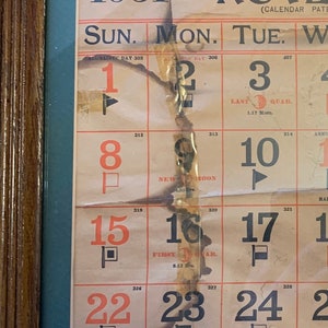 Vintage Cardui November 1931 Framed Advertisement Calendar - Etsy