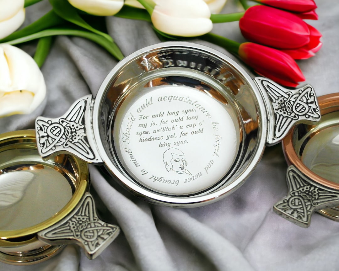 Engraved Quaich Whisky Cup Gift Custom Engraved Scottish Drinking Cup ...