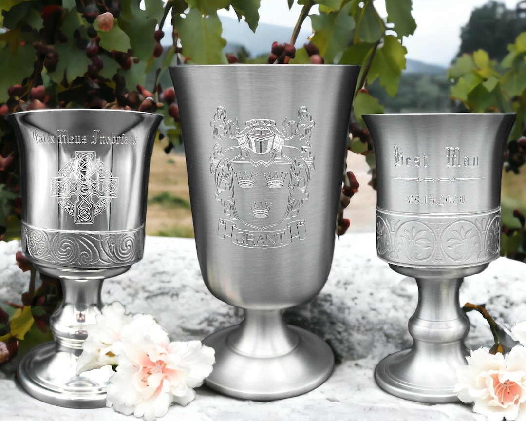 Pewter Cup Custom Engraved Cup Metal Cup Personalised Metal Cup ...