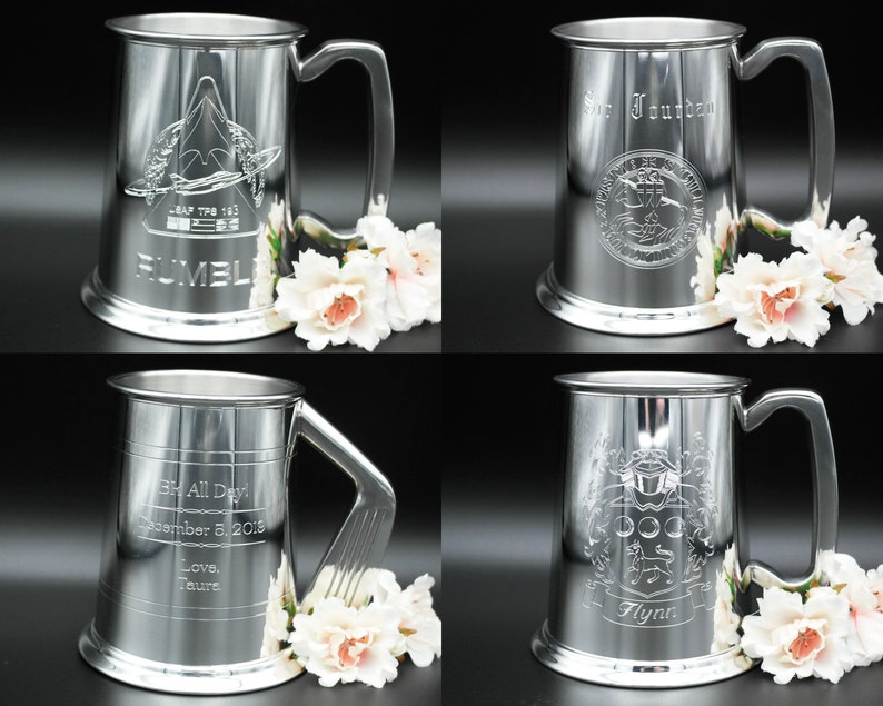 Birthday Gift Customised Present Pewter Tankard Custom Engraved ...