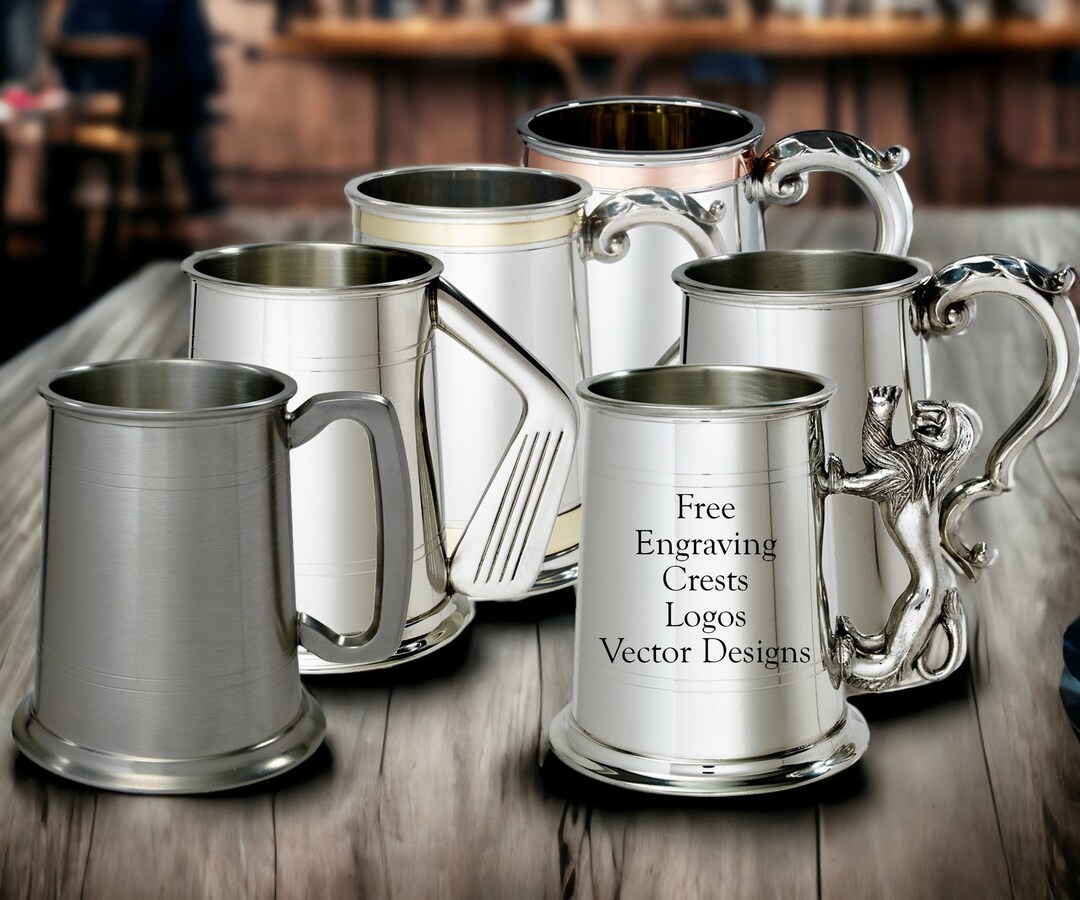 Family Crest Gift Custom Engraved Gift Family Crest Tankard Customised ...