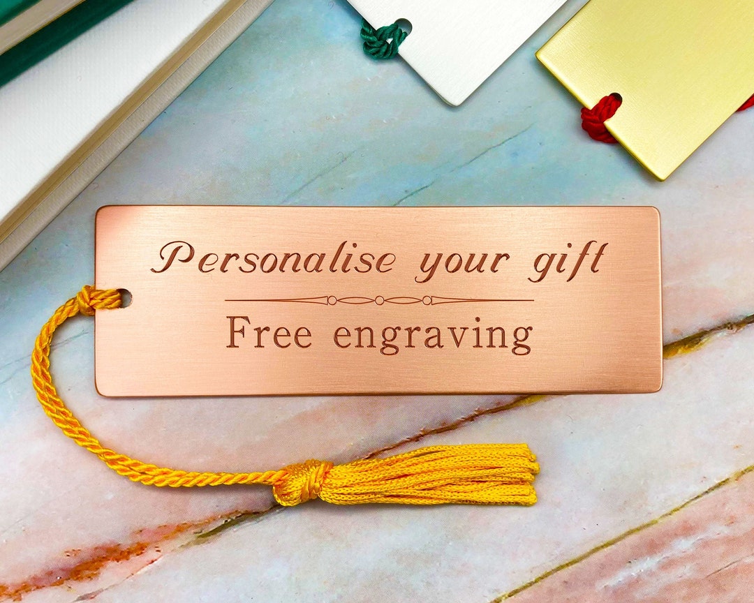 Custom Copper Bookmark, Personalised Gift, Engraved Metal Bookmark ...