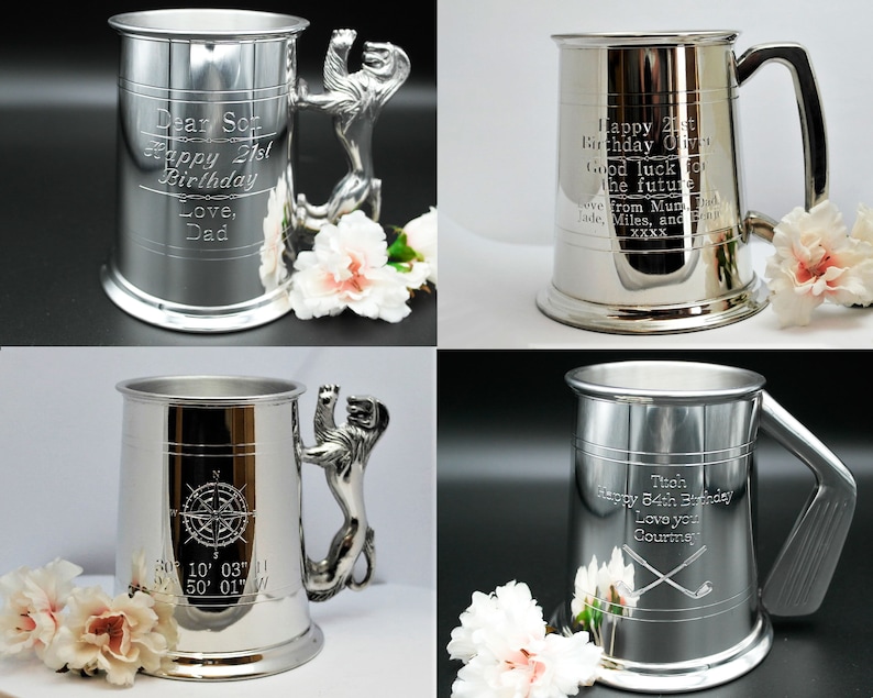 Retirement Gift Personalised Tankard Gift Custom Engraved - Etsy