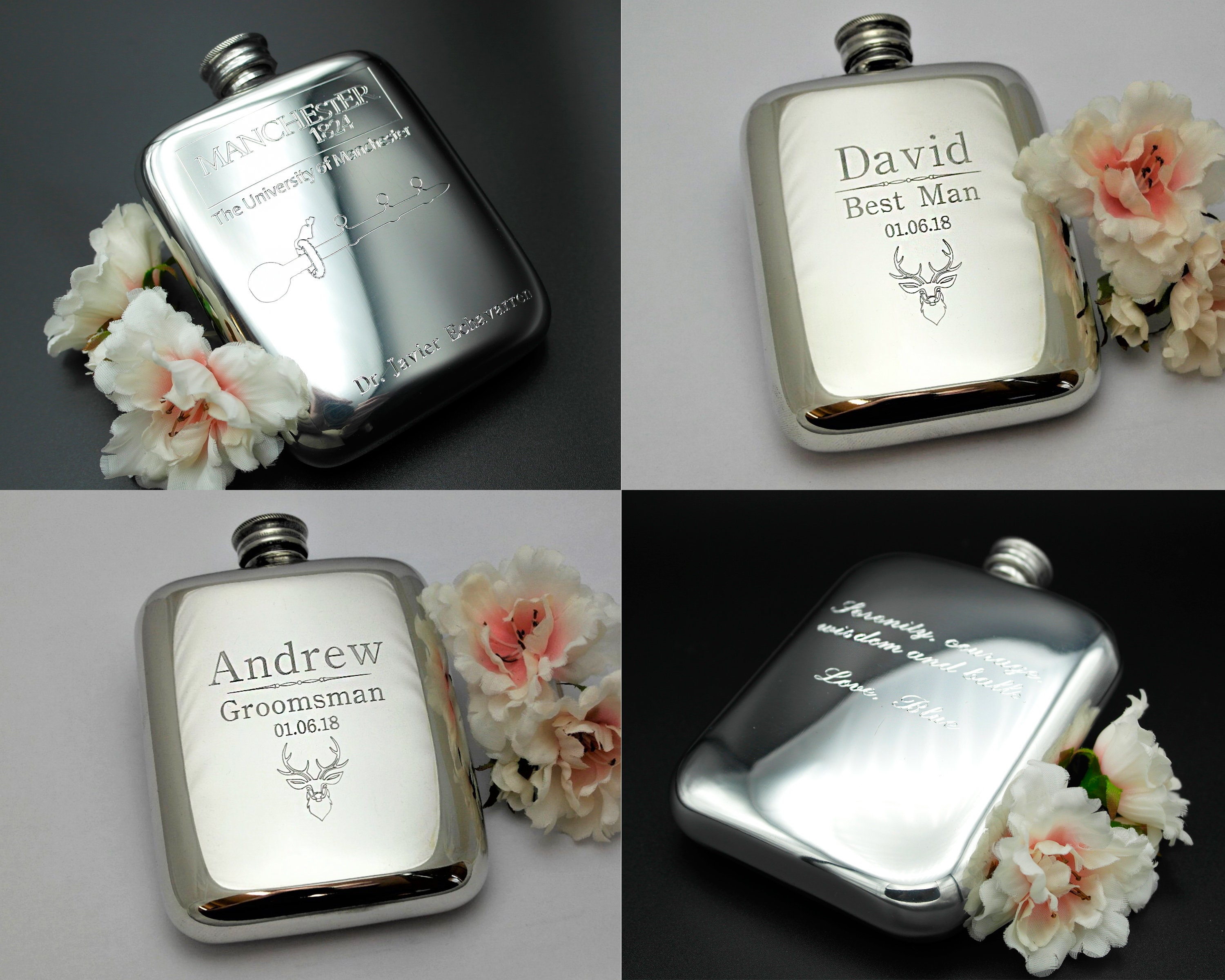 Custom Engraved Hip Flask Custom Design Engraved Coordinates - Etsy