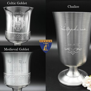 Medieval Drinking Cup Custom Engraved Pewter Drinking Cup Renaissance ...