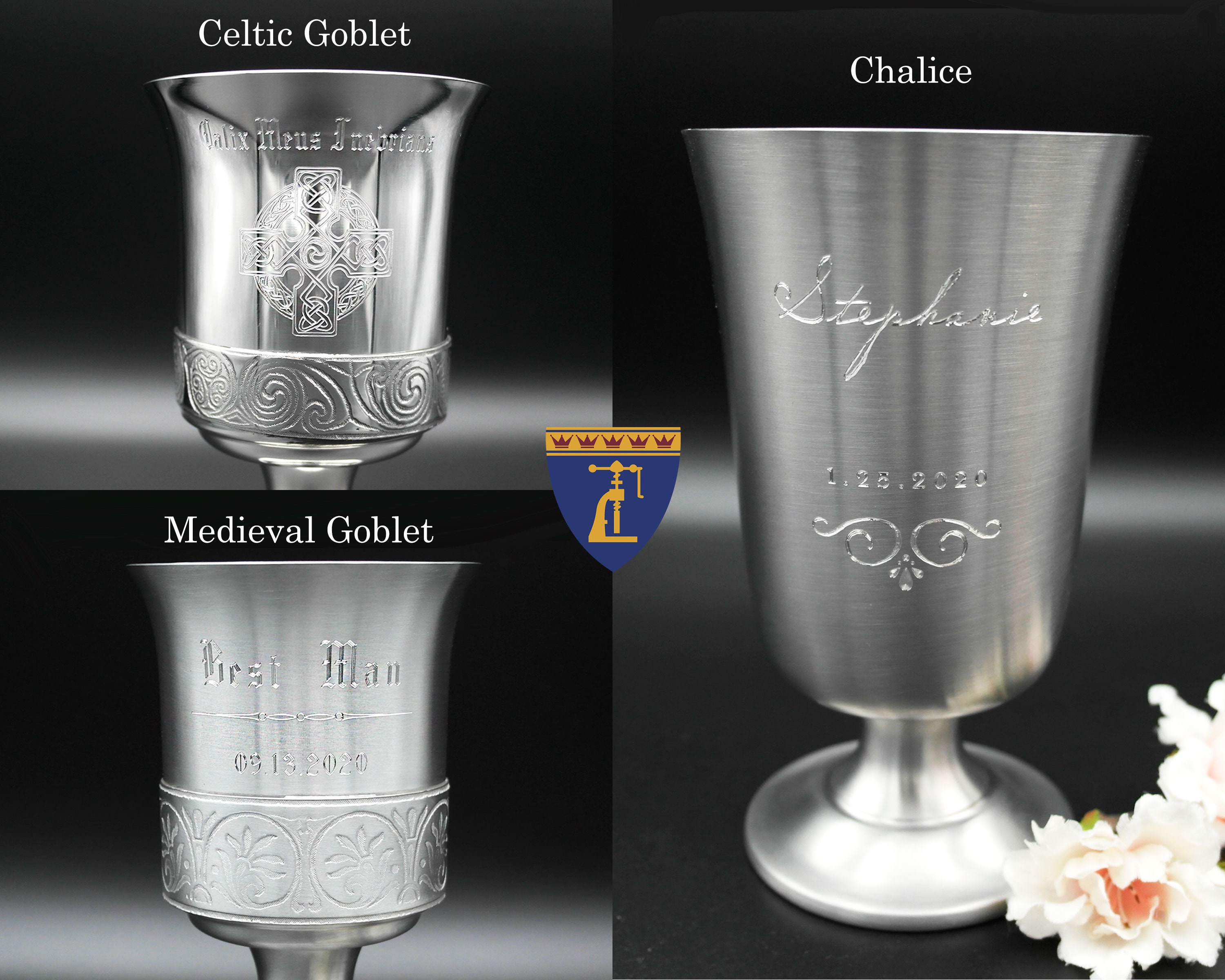 Pewter Chalice Personalised Gift Custom Engraved Chalice Gift English ...
