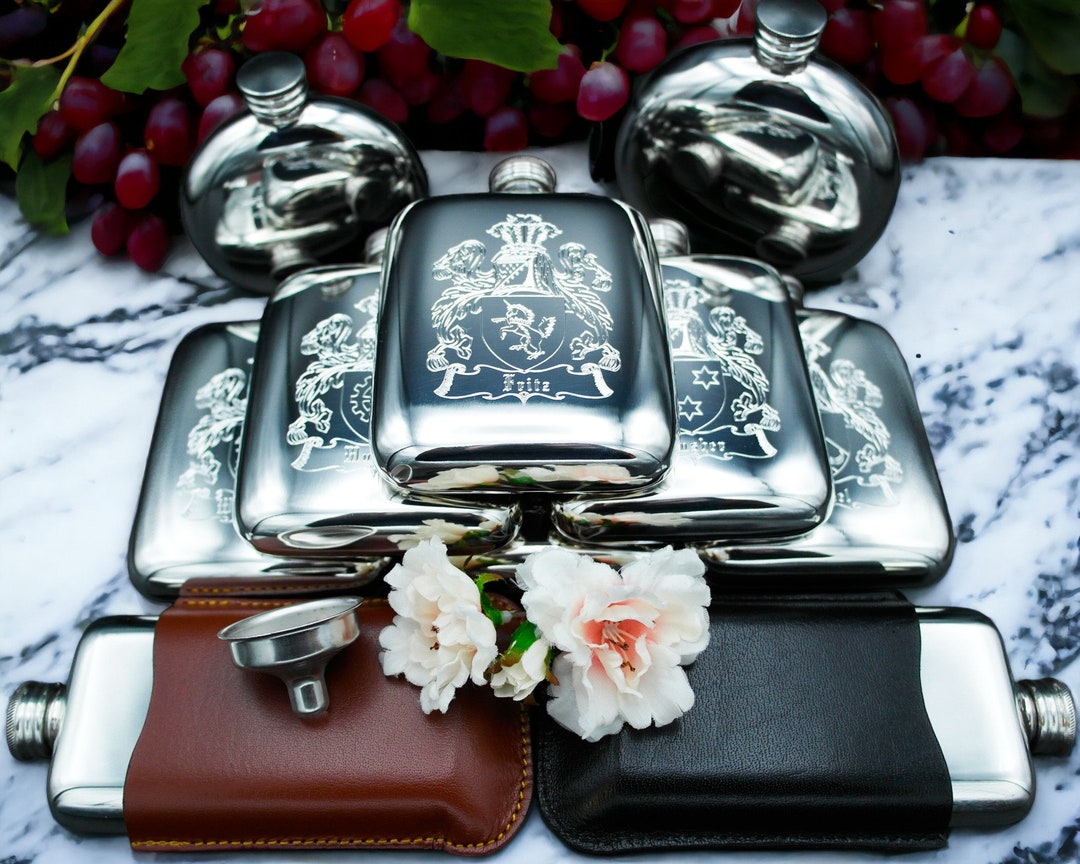 Personalized Engraved Flask Custom Engraved Flask Engraved Wedding ...