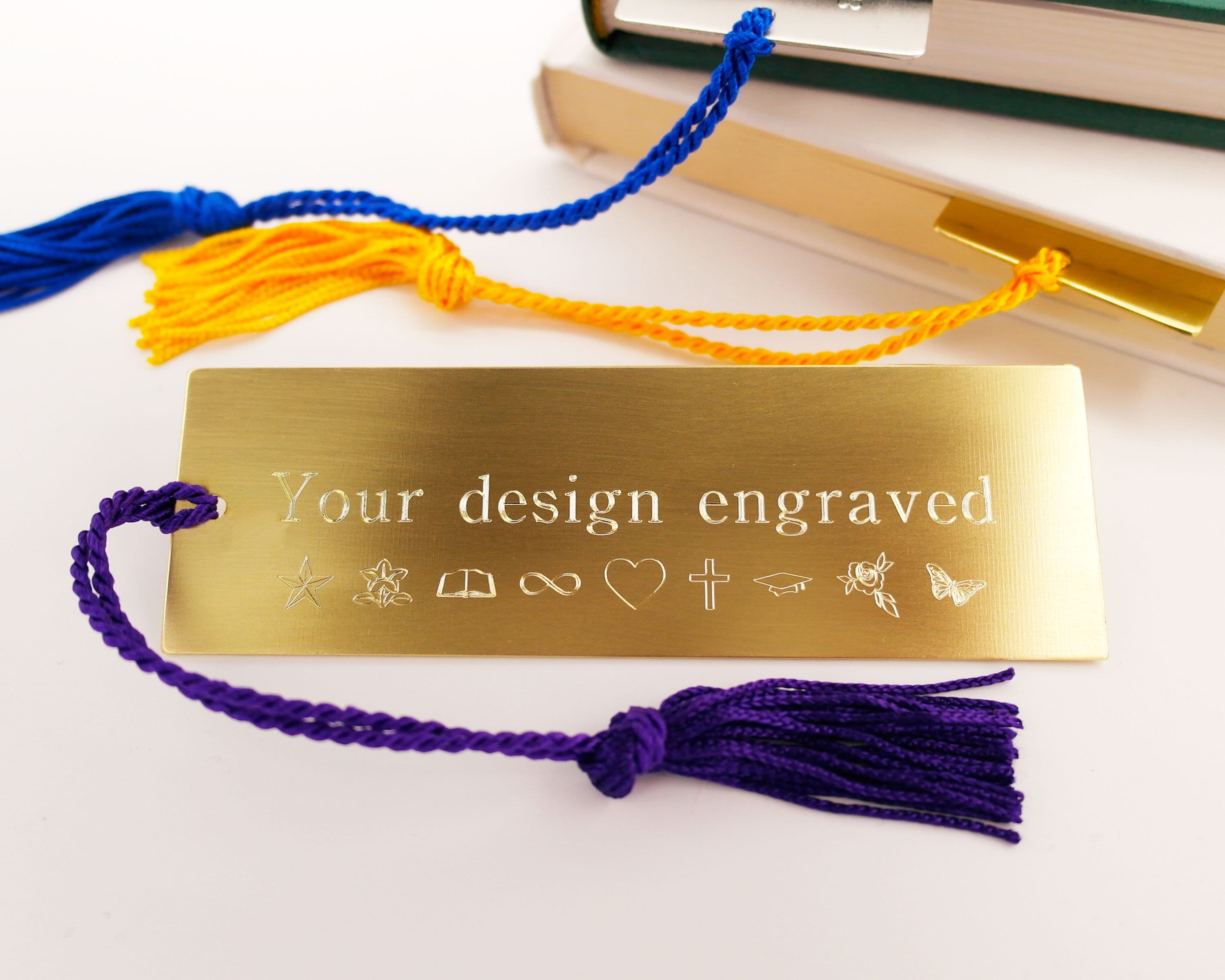 Personalised Brass Bookmark, Custom Bookmark, Engraved Bookmark ...