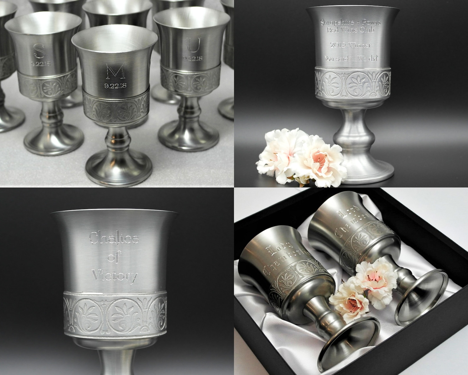 Pewter Chalice Personalised Gift Custom Engraved Chalice Gift English ...