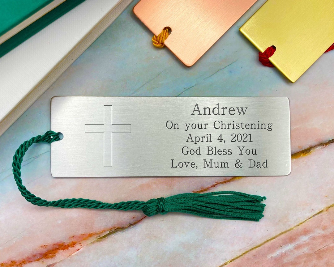 Personalised Christening Gifts, Custom Christening Bookmark ...