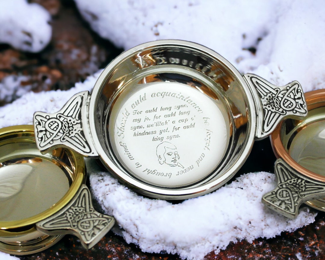 Engraved Pewter Quaich for Ceremony of Pledges Custom Engraved Quaich ...