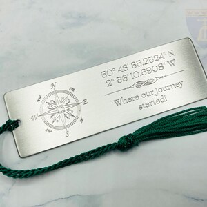 Personalised Brass Bookmark, Custom Bookmark, Engraved Bookmark ...