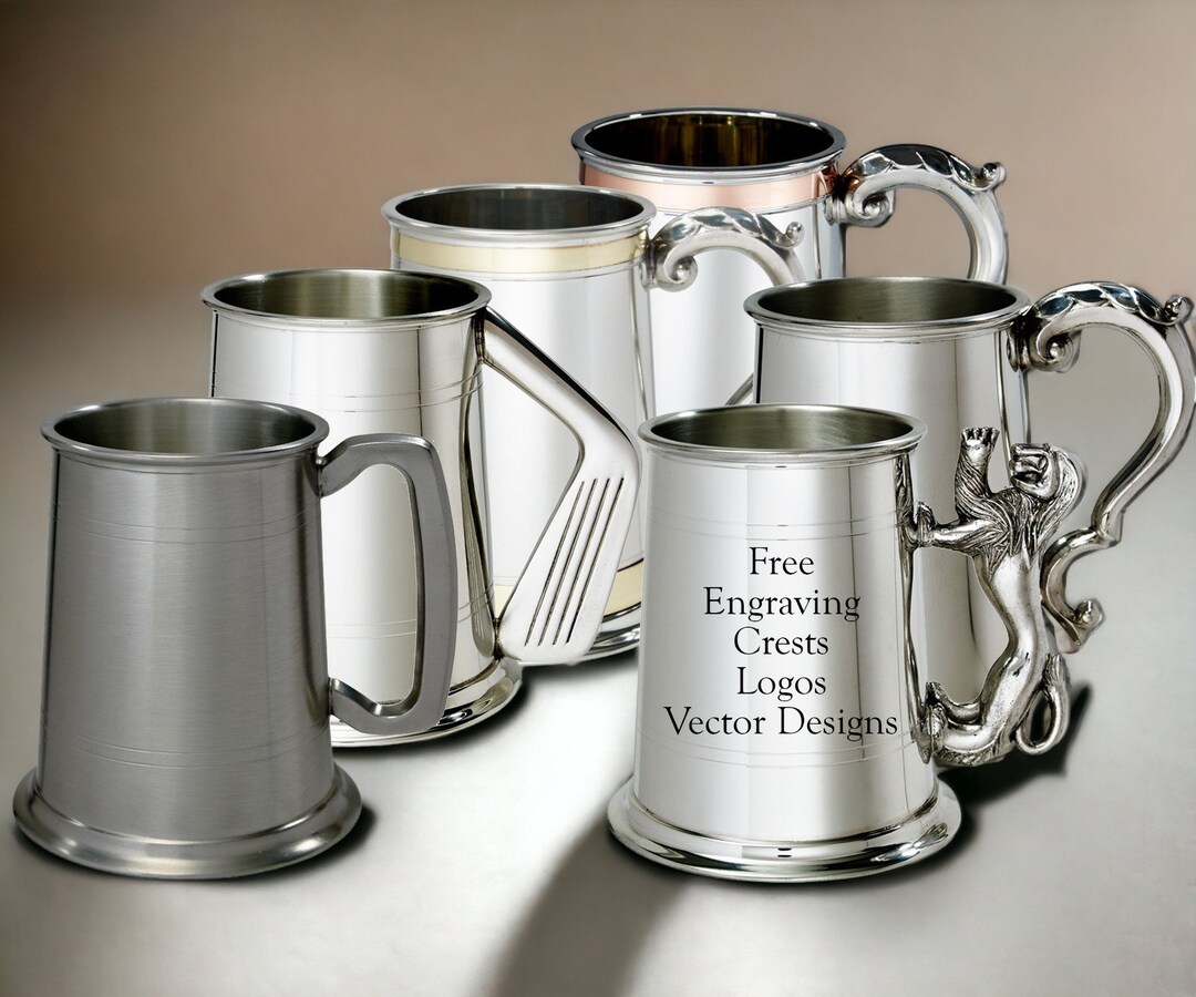 Stag Party Gift for Wedding Pewter Tankard Custom Engraved Wedding ...