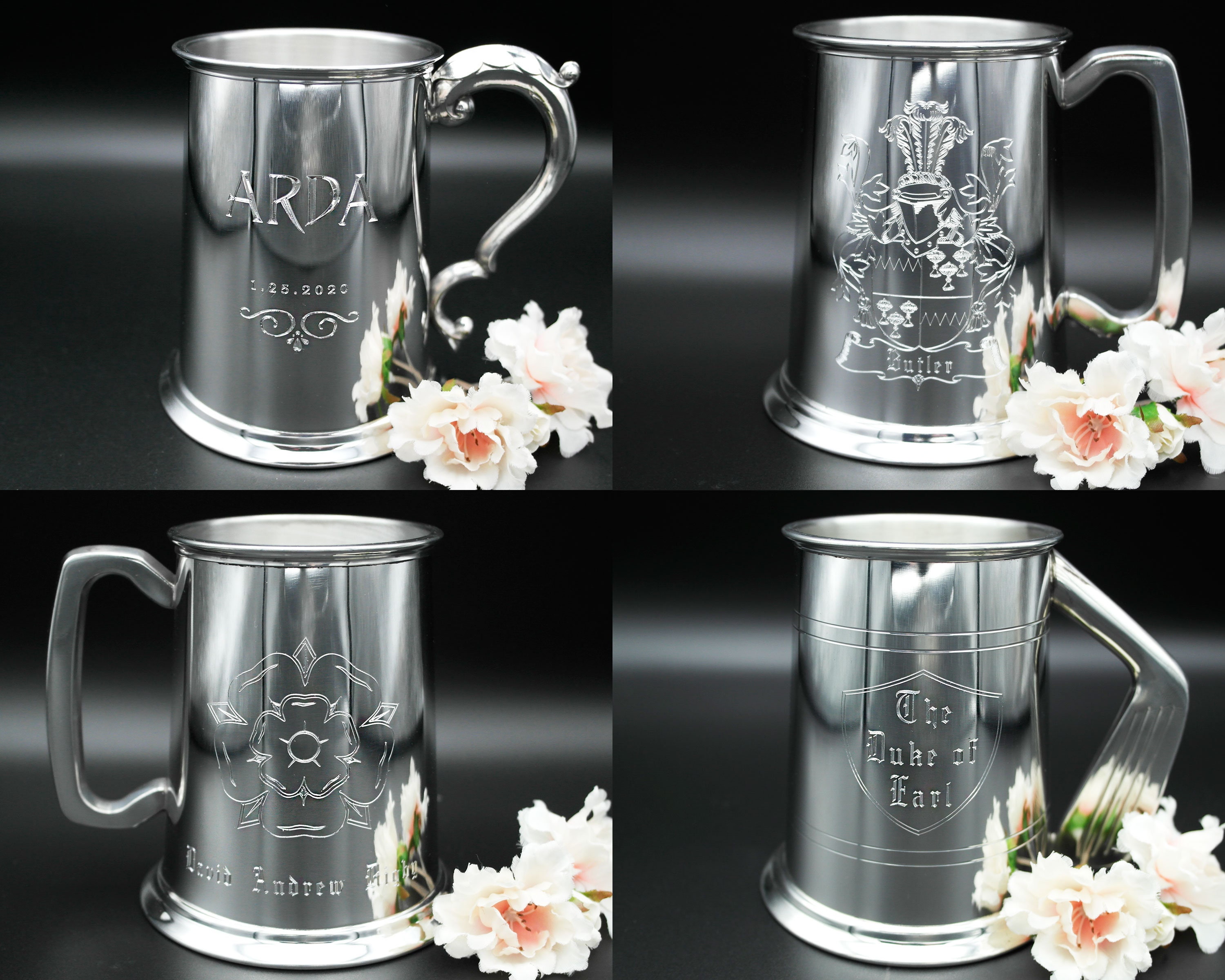 Family Crest Gift Custom Engraved Gift Family Crest Tankard - Etsy